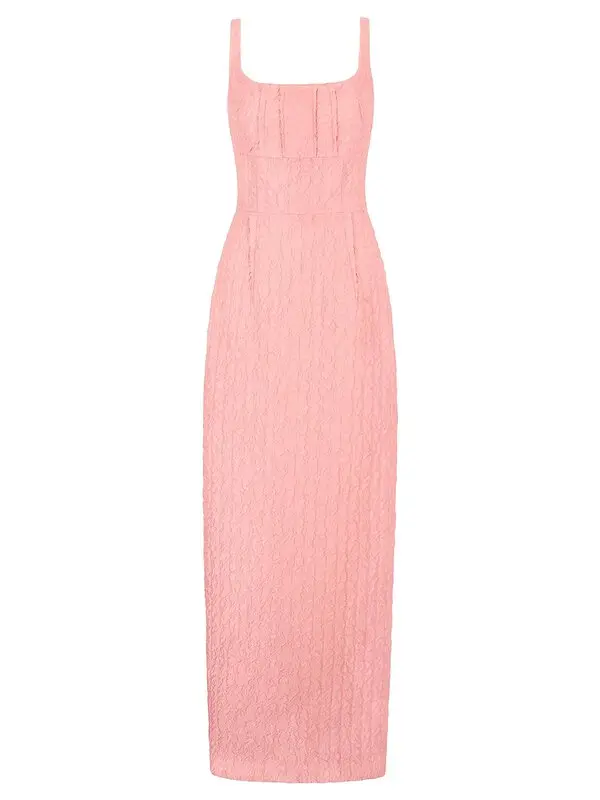 EMILIA WICKSTEAD Sharon Seersucker Gown - Pink