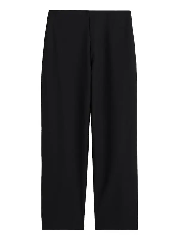 Cos Tailored Cropped Straight-leg Pants - Black