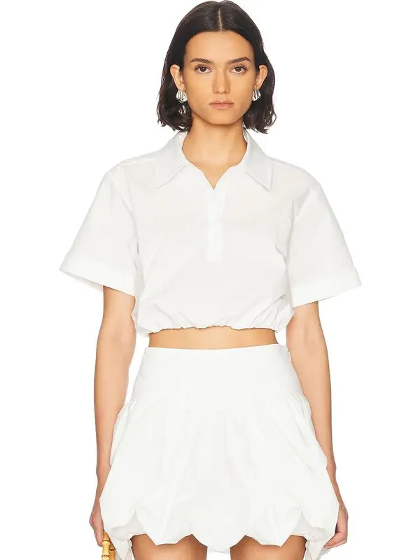 Simkhai Nicky Cropped Top - White