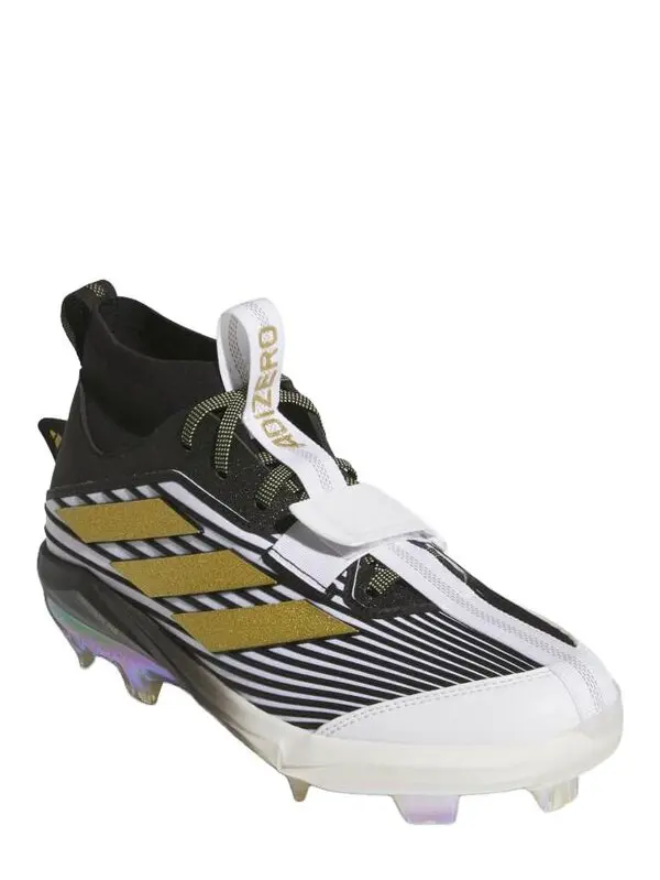 Adidas Adizero Edge+ Cleats - Core Black / Gold Metallic / Cloud White