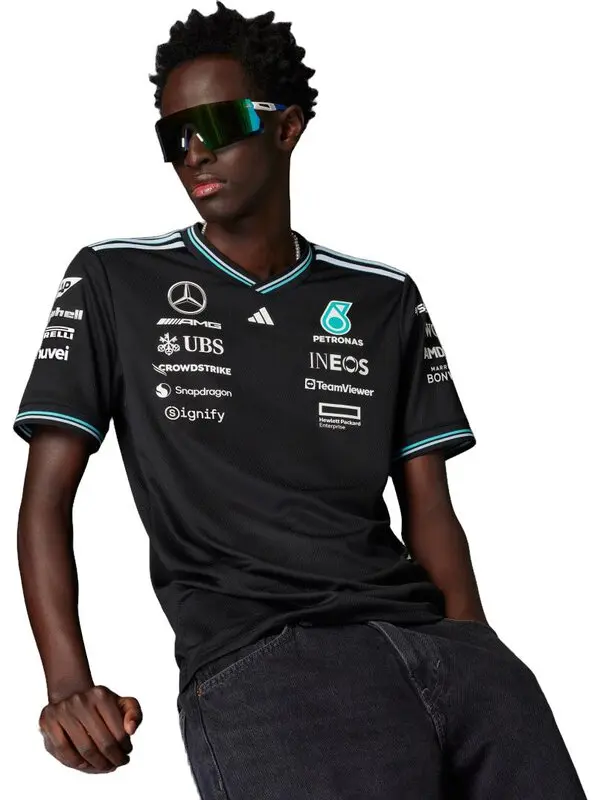 Adidas Mercedes Amg Petronas Formula One Team Driver Jersey Authentic - Black / White