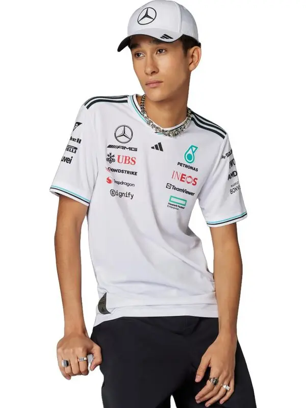 Adidas Mercedes Amg Petronas Formula One Team Driver Authentic Jersey - White / Black