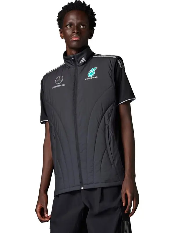 Adidas Mercedes Amg Petronas Formula One Team Mechanics Vest - Black / Reflective Silver