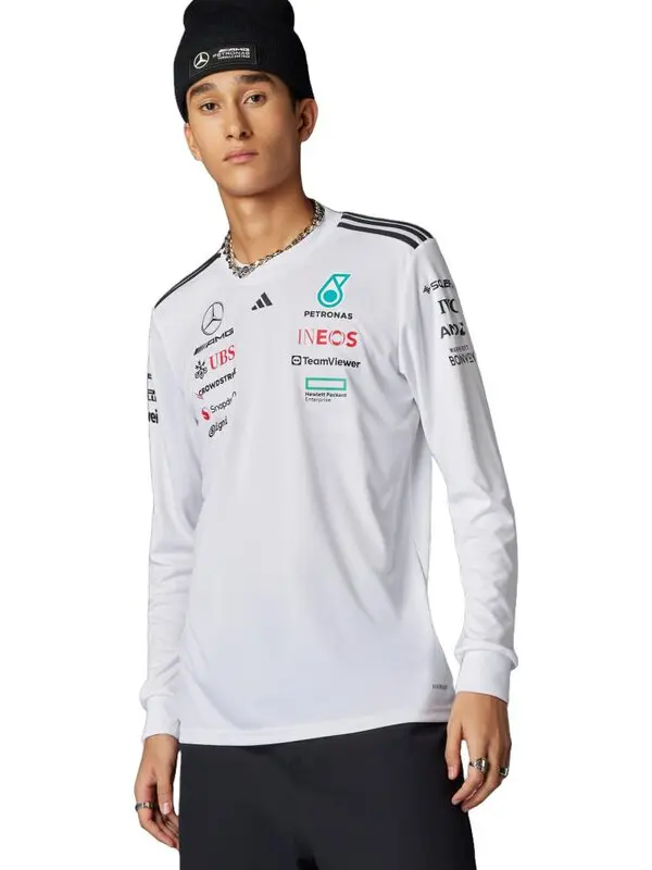 Adidas Mercedes Amg Petronas Formula One Team Driver Jersey - White / Black