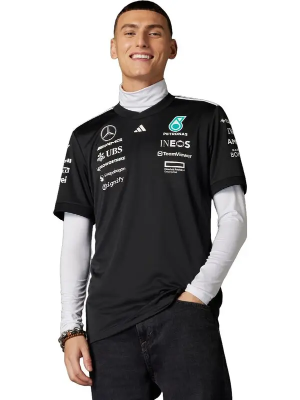 Adidas Mercedes-amg Petronas Formula One Team Driver Jersey - Black / White