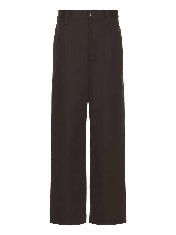 SIEGELMAN STABLE X Pleated Pant - Dark Brown
