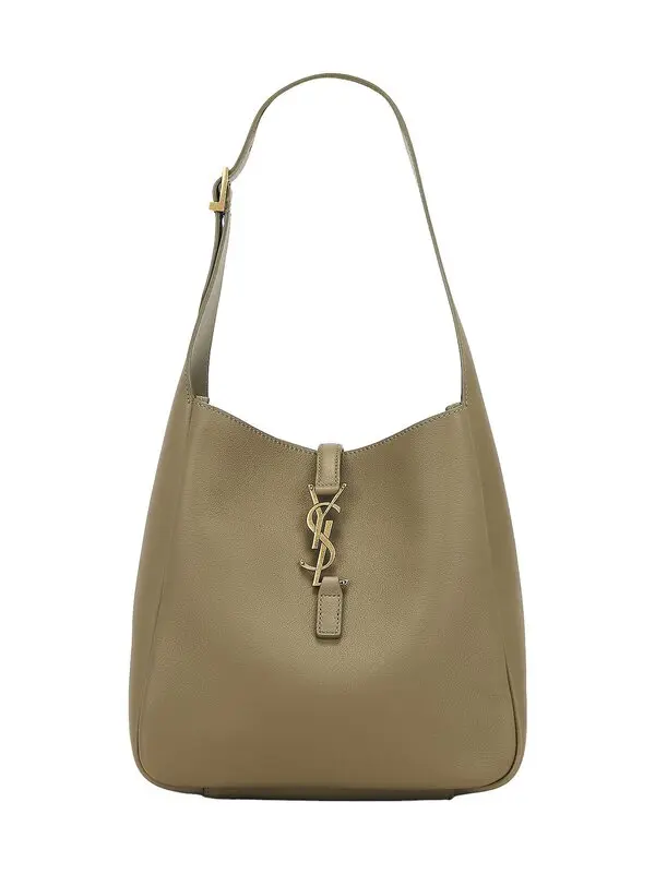 Saint Laurent Small Le 5 A 7 Supple Hobo Bag - Strong Moss