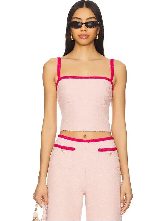 Amanda Uprichard Windsor Top - Light Pink & Pink