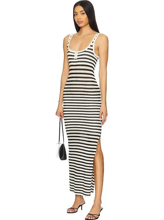 Amanda Uprichard Seine Knit Dress - Black & Cream