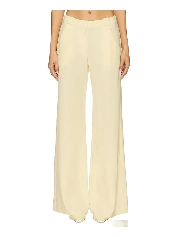 Amanda Uprichard Saddler Ponte Fabric Pants - Yellow