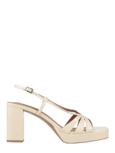 BIBI LOU Leather Ankle Strap Sandals - White
