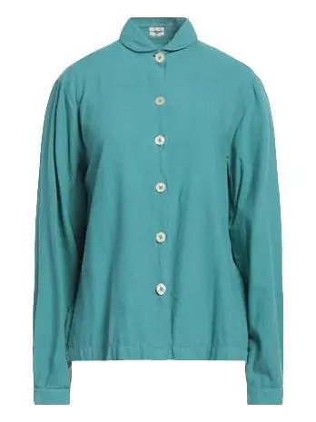 Massimo Alba Twill Shirt With Peter Pan Collar - Blue