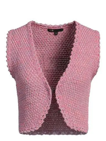 Maje Tailored Tweed Vest - Magenta