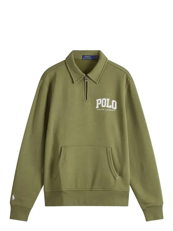 Polo Ralph Lauren Polo Arch Applique Half Zip Sweatshirt - Tree Green