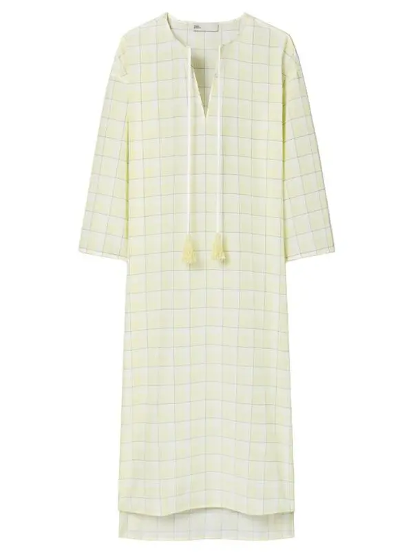 Tory Burch Cotton Caftan - Lumen Plaid