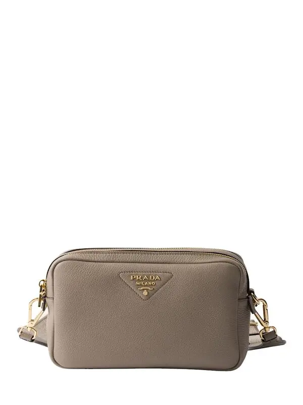 Prada Daino Soft Leather Camera Bag - Argilla