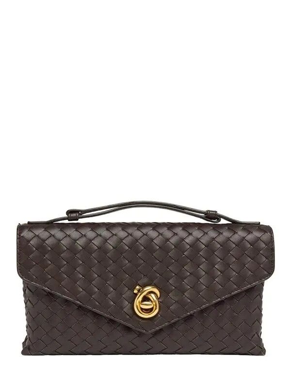 Bottega Veneta Knot Lock Intrecciato Leather Bag - Fondant