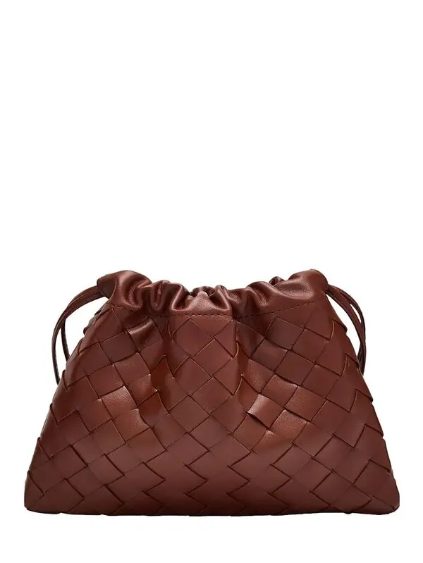 Bottega Veneta Small Leather Pouch Crossbody Bag - Sapele