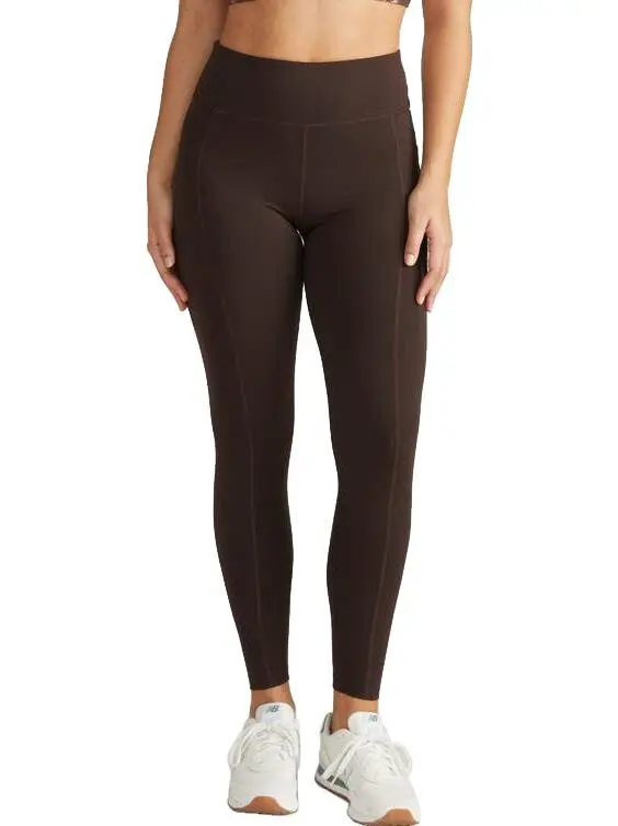 Universal Standard Next To Naked Pocket Ankle Leggings - Darkest Brown