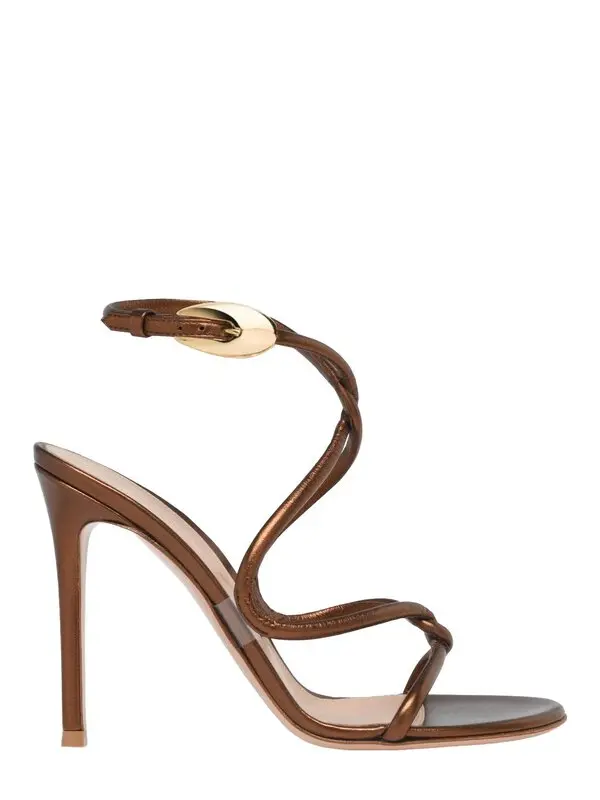GIANVITO ROSSI Jungle Mamba Sandals - Brown Nappa