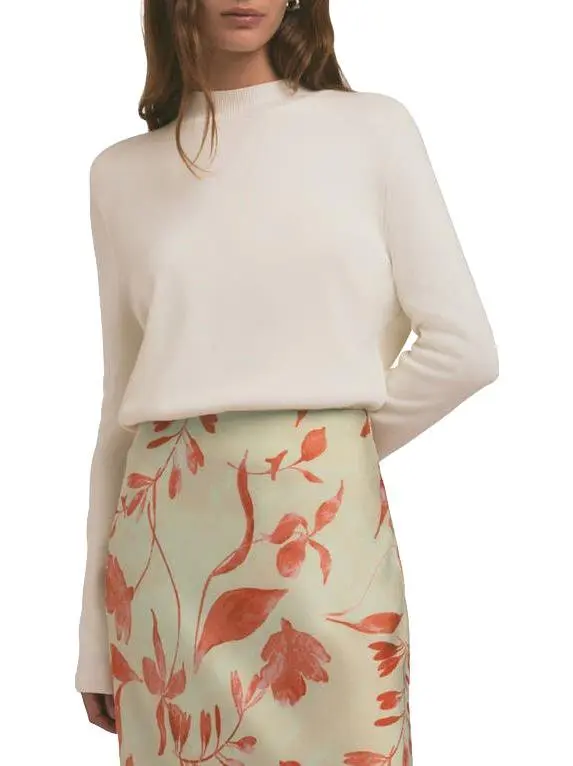 FAVORITE DAUGHTER The Whitney Mock Neck Sweater - Ivory