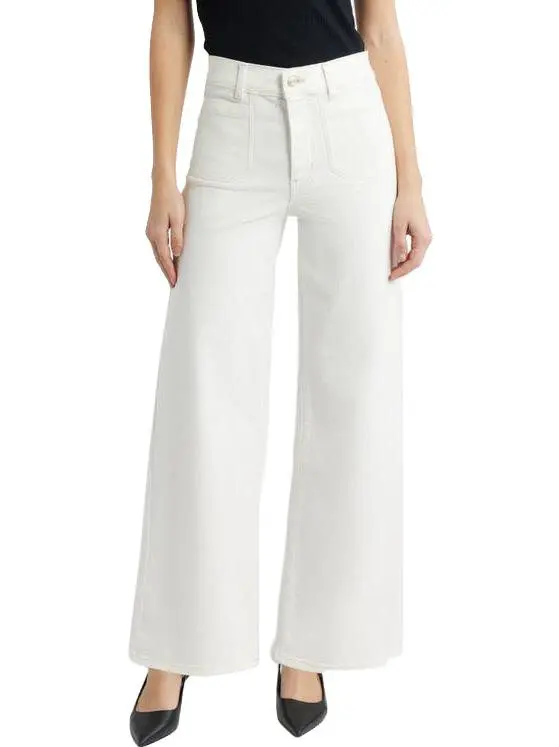 FRAME Le Slim Palazzo Patch Pocket High-waist Jeans - Au Natural Clean