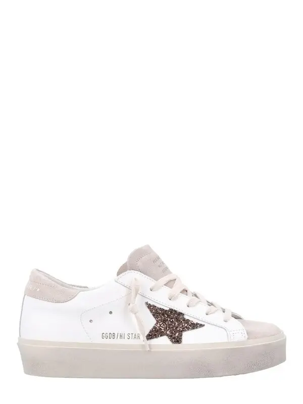 GOLDEN GOOSE Hi Star Sneakers - White/beige