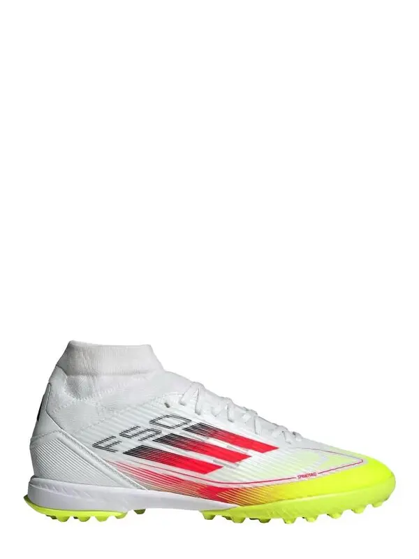 Adidas F50 League Midcut Tf Solar Pack Sneakers - Cloud White/lucid Red/solar Yellow
