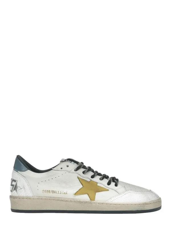 GOLDEN GOOSE Ball Star Sneakers - White/honey/water Blue