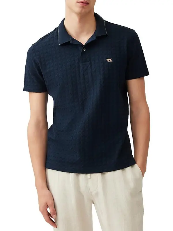 Rodd & Gunn Glen Albyn Textured Polo Shirt - Eclipse
