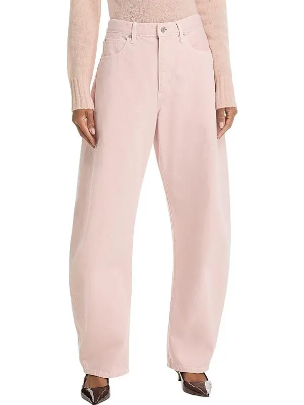 FRAME The Bubble High-rise Barrel Leg Jeans - Taffy