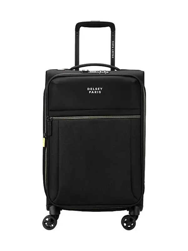 DELSEY PARIS Brochant 3 20-inch Expandable Carry On Spinner Suitcase - Deep Black