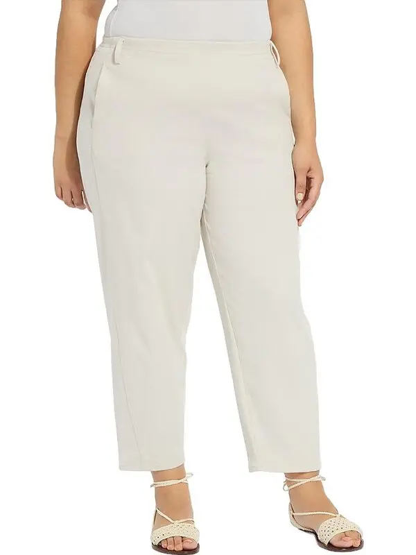Lyssé Anelise Barrel Curvy Pants - Oat