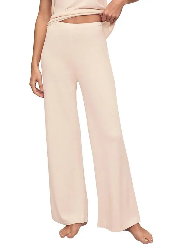 Eberjey Fine Gauge Sweater Pants - Almond Heather