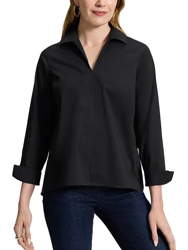 Foxcroft Agnes Stretch Shirt - Black