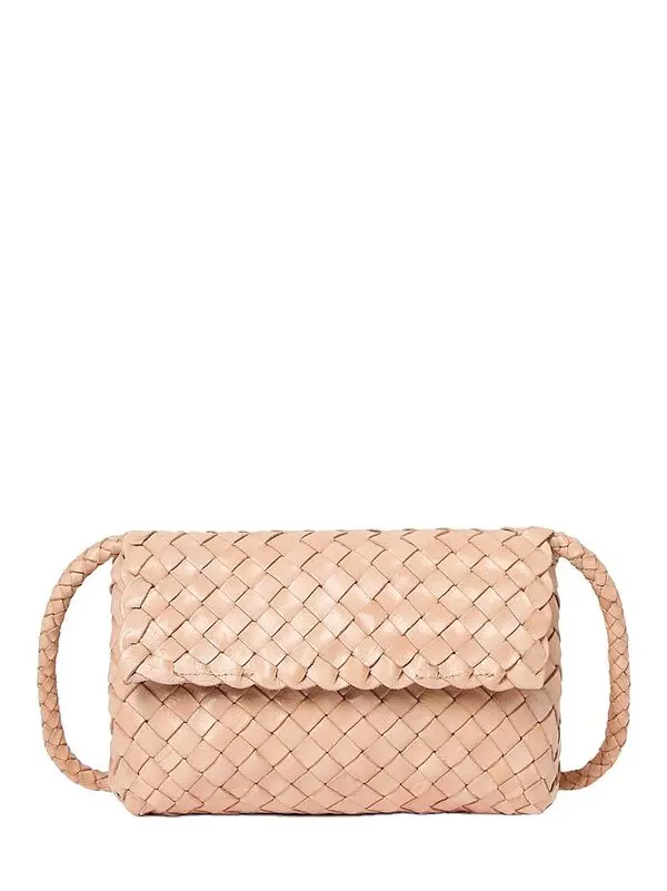 LOEFFLER RANDALL Vinnie Mini Woven Leather Crossbody - Desert Sand