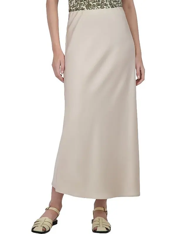 POINT Satin Slip Skirt - Ecru