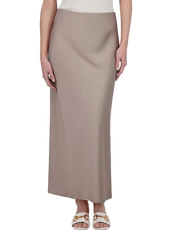 POINT Satin Slip Skirt - Stone