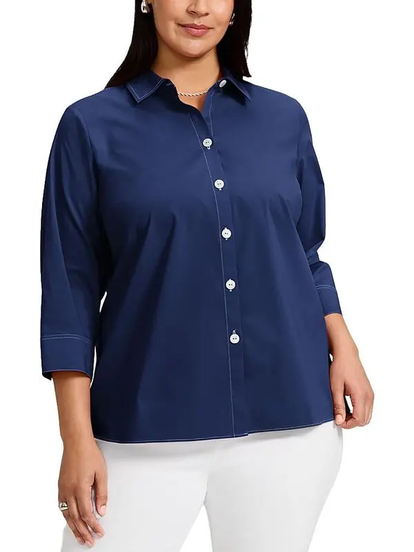 Foxcroft Kelly Stretch Shirt - Navy