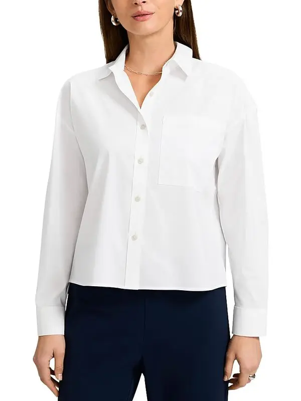 Foxcroft Marina Stretch Shirt - White
