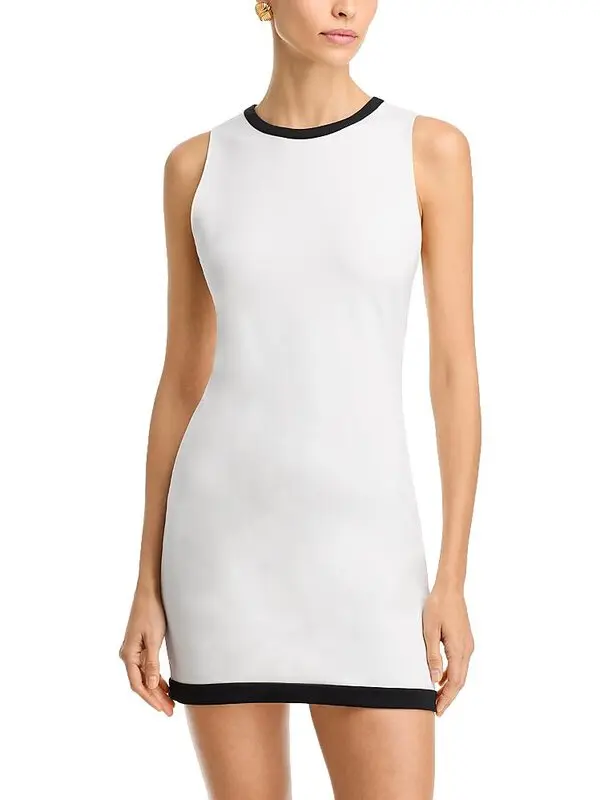 Alice + Olivia Wynell Mini Dress - Off White/black