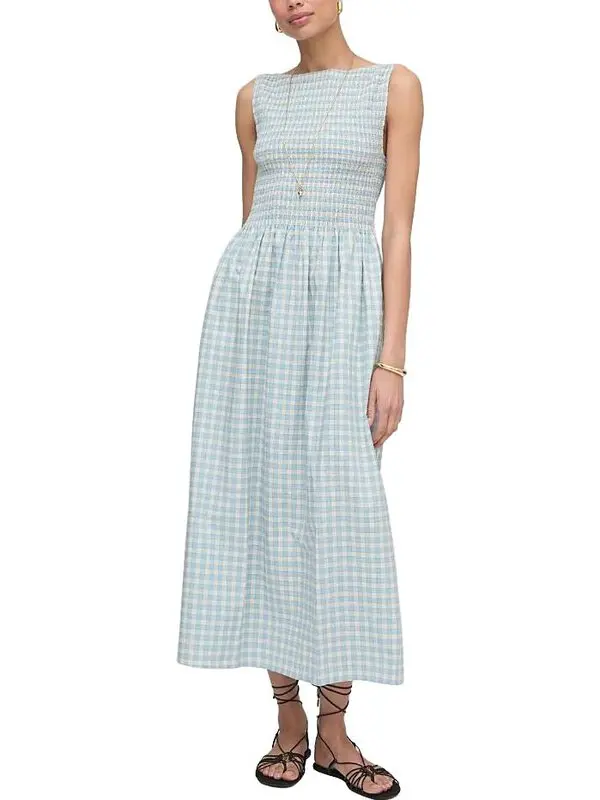 Hill House Home The Cosima Nap Dress - Blue/red Gingham