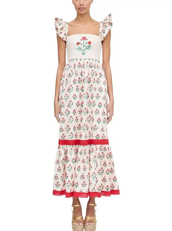 Hill House Home The Pippa Dress - Poppy Block Print