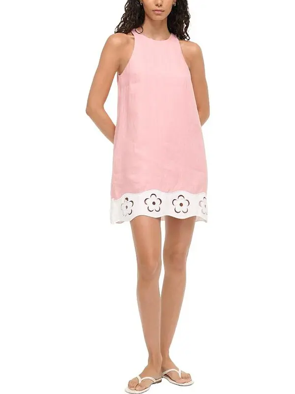Staud Mika Linen Dress - Faded Blush