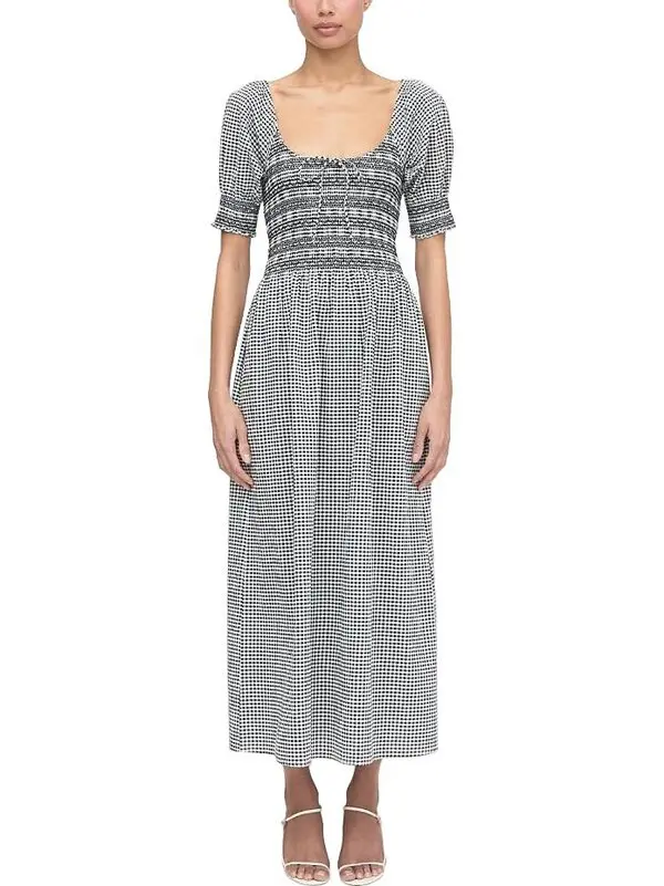 Hill House Home The Madeline Nap Dress - Black/sand Gingham