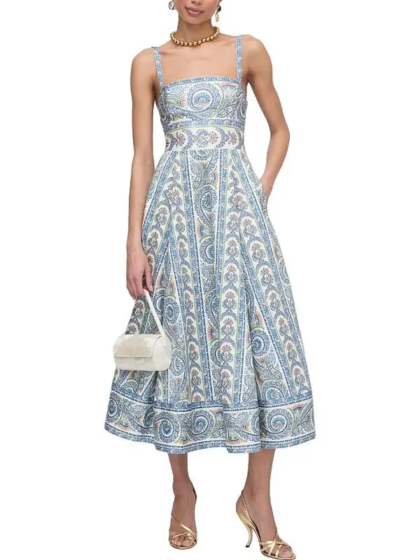 Hill House Home The Margot Dress - Blue Corsica Paisley