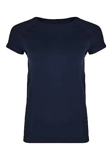 Sweaty Betty Athlete Seamless Workout T-shirt - Navy Blue