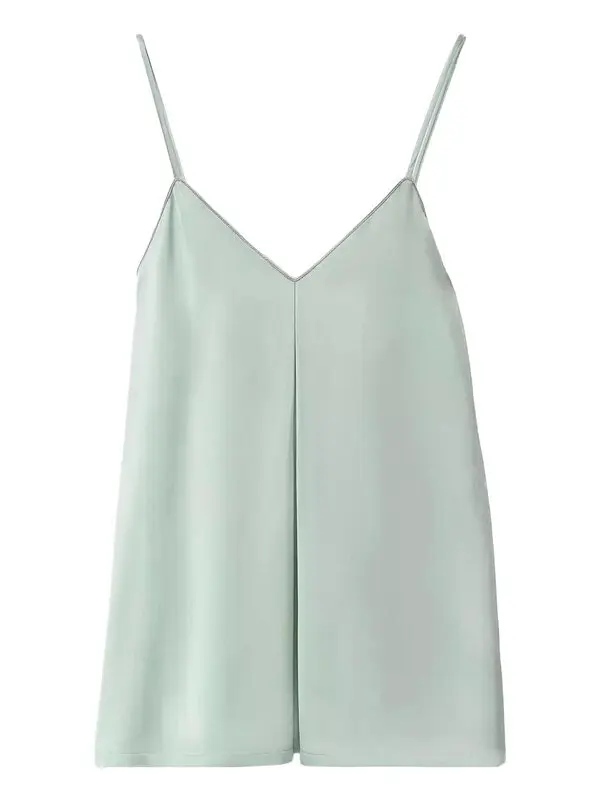 Fabiana Filippi Inverted-pleat Tank Top - Green