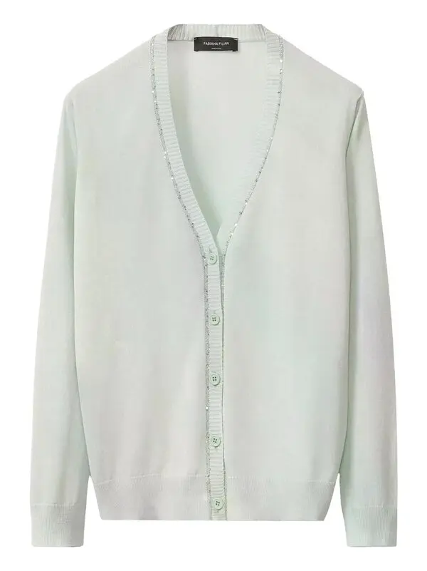 Fabiana Filippi Sequin-embellished Cardigan - Green