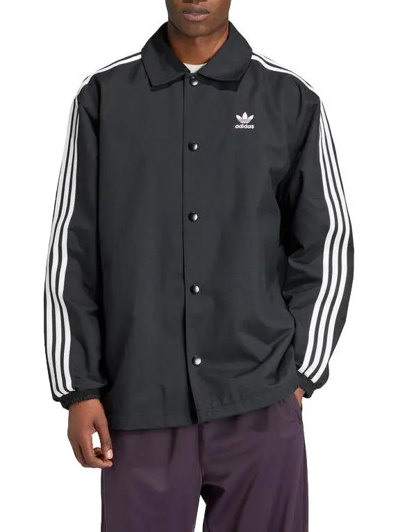 Adidas Adicolor 3-stripes Recycled Polyester Coach's Jacket - Black